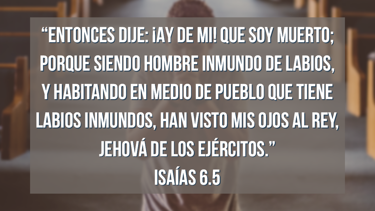 ¡Ay de mí, porque he visto a Dios!